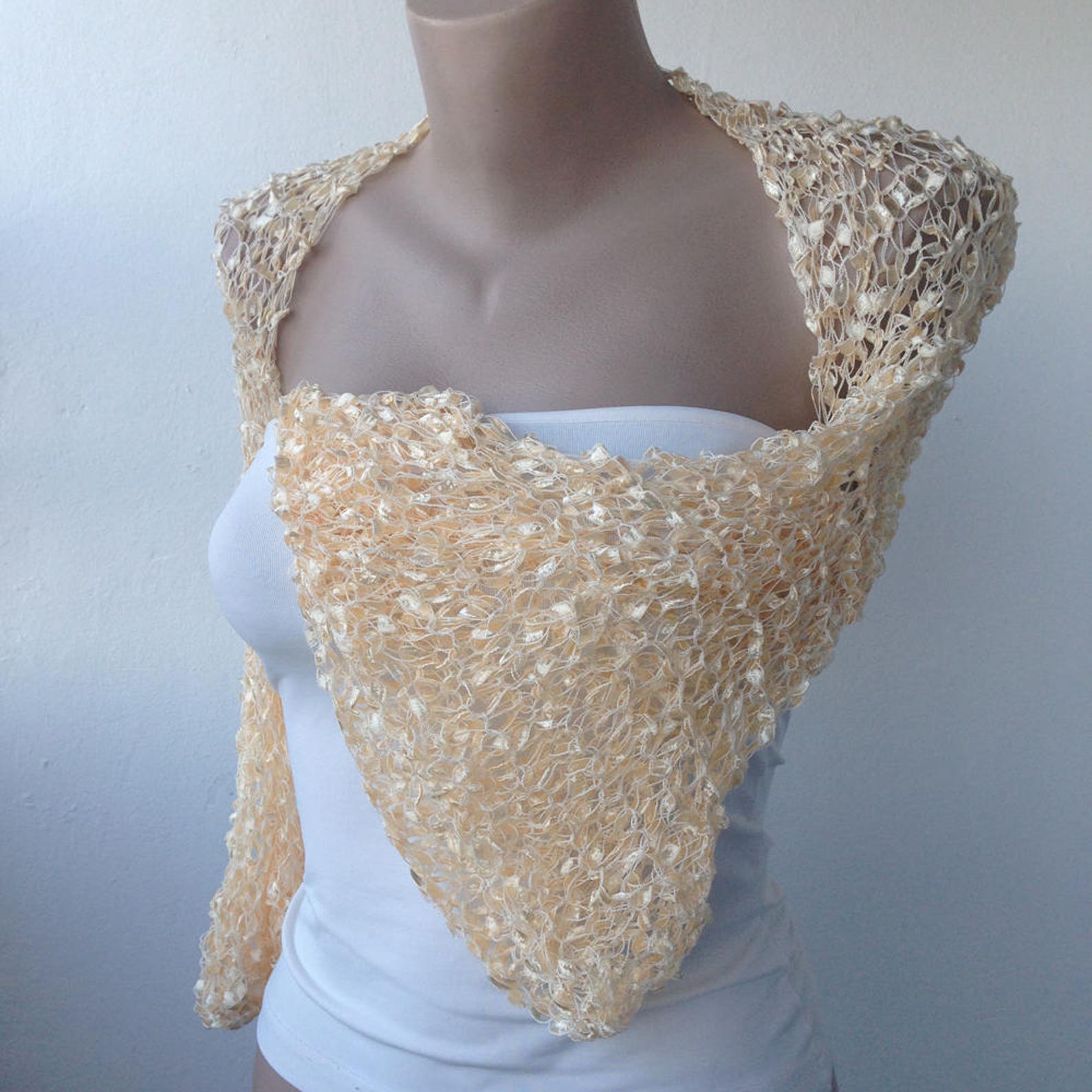 Ruffle Sleeves Pale Yellow Bolero Shrug Silky Summer Wedding - Etsy