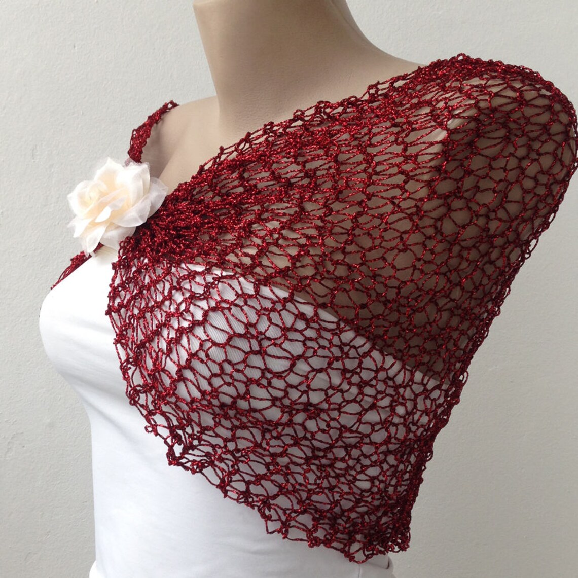 Red Cape Red Capelet Wedding Shawl Bridal Shawl Red Shawl | Etsy