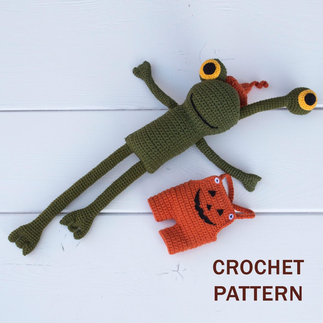 Crochet Frog Pattern Stretchy Amigurumi Toy PDF Cute Frog Toad ...