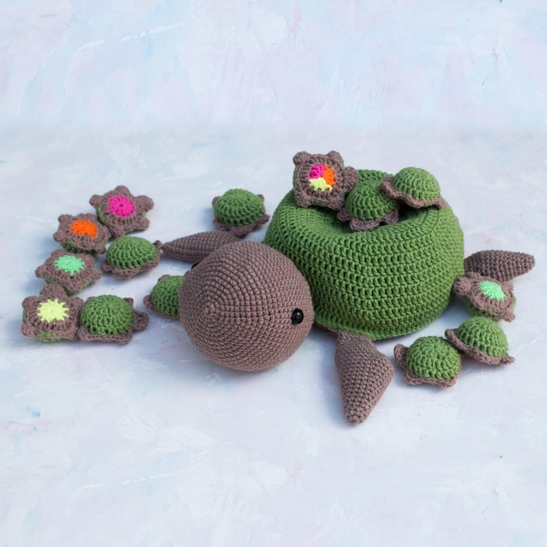 CROCHET PATTERN Memory Game "turtle". No SEW Easy Pattern. Sensory Toy ...