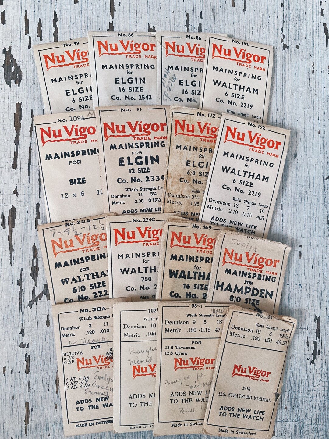Vintage Watch Parts Nu Vigor Mainspring Elgin, Waltham, Hampden, Made ...