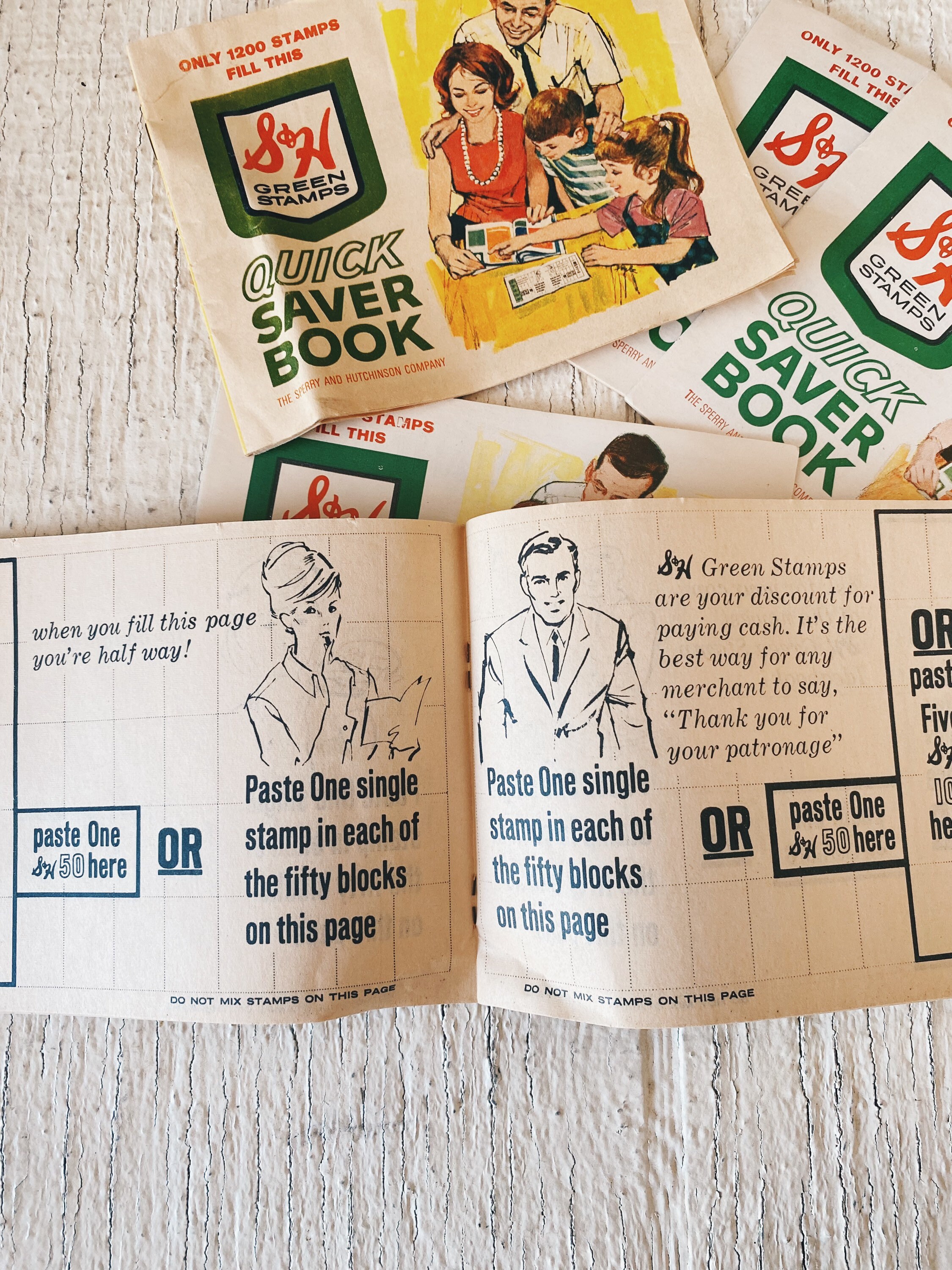 Vintage S and H Green Stamps Quick Saver Book, Green Stamps, Unused ...