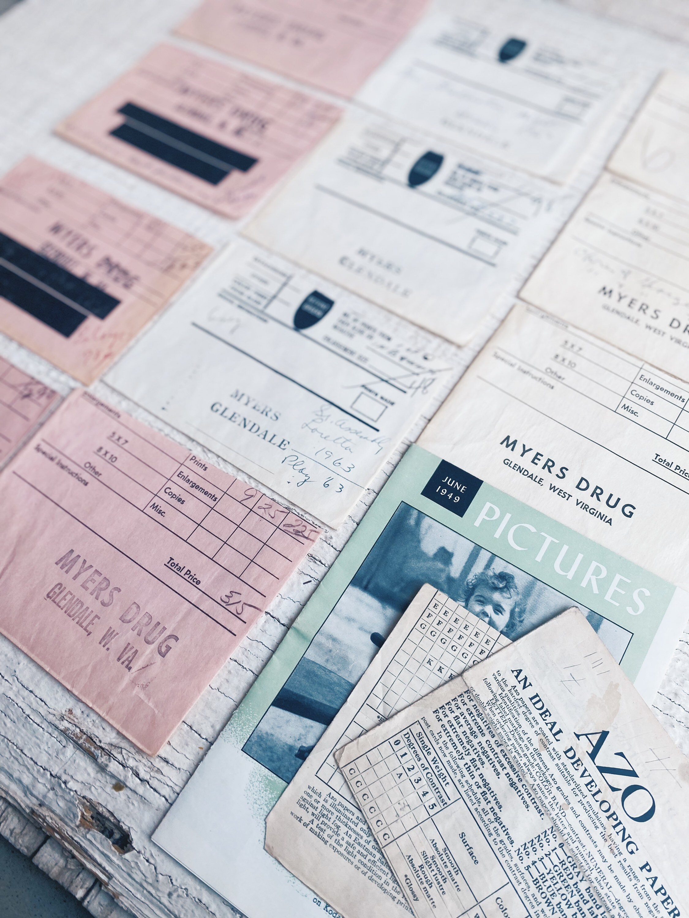 Vintage Half Large Negative Envelope set Vintage Paper Ephemera Lot ...