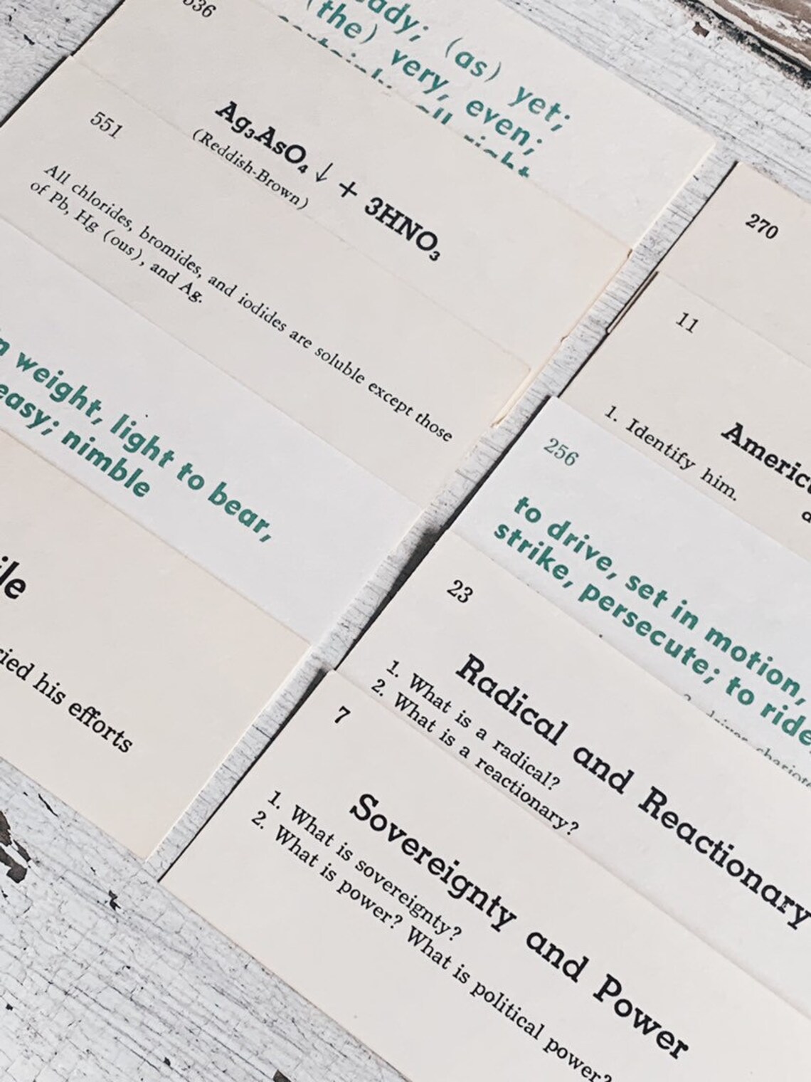 Vintage Flash Cards Study Cards and Game Pieces Educational | Etsy