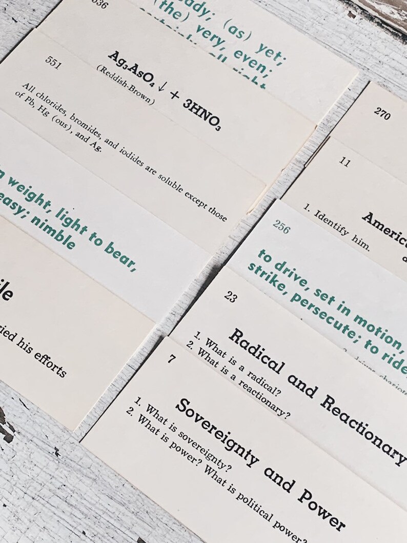 Vintage Flash Cards Study Cards and Game Pieces Educational - Etsy