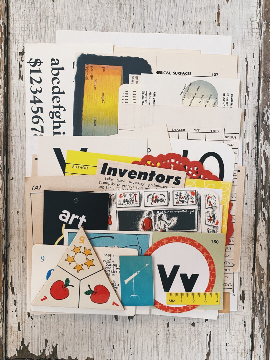 Back to School Pack- Vintage Paper Ephemera Lot Paper Pack, Ephemera ...