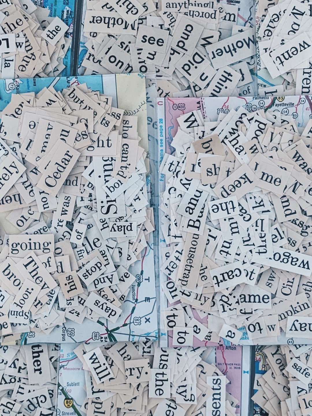 Vintage Paper Word Lot, WORDS, Vintage Paper, Vintage Book Pages ...