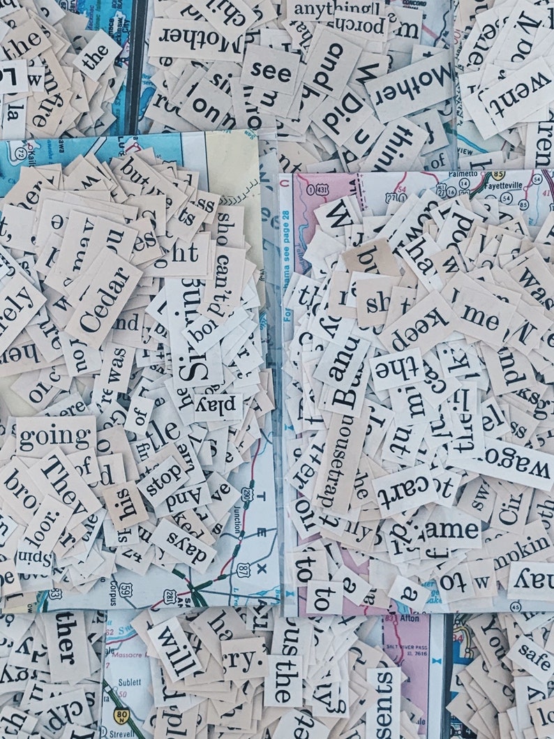 Vintage Paper Word Lot, WORDS, Vintage Paper, Vintage Book Pages ...