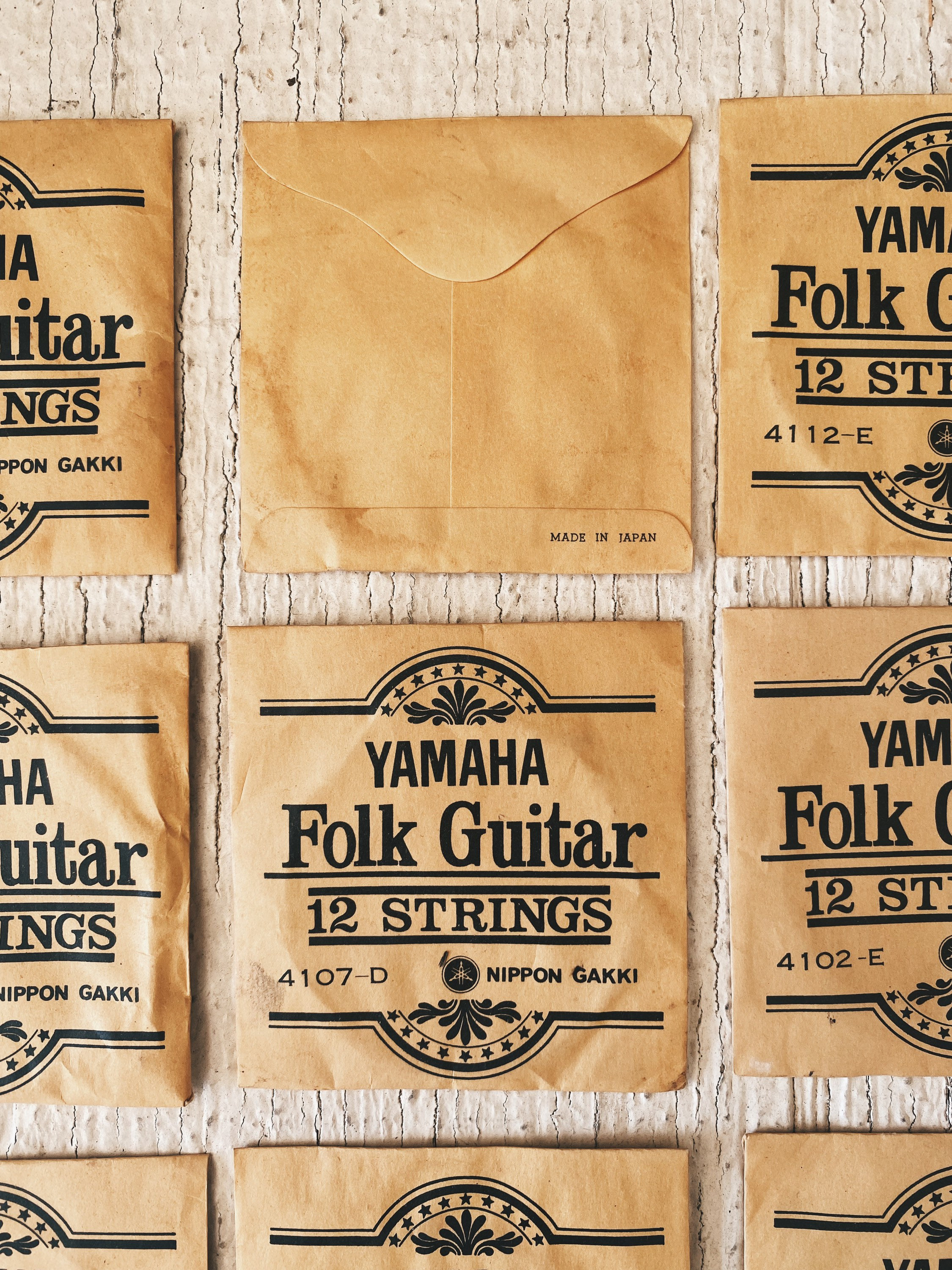 Vintage Yamaha Folk Guitar String 1 Music Strings, Nippon Gakki Strings ...
