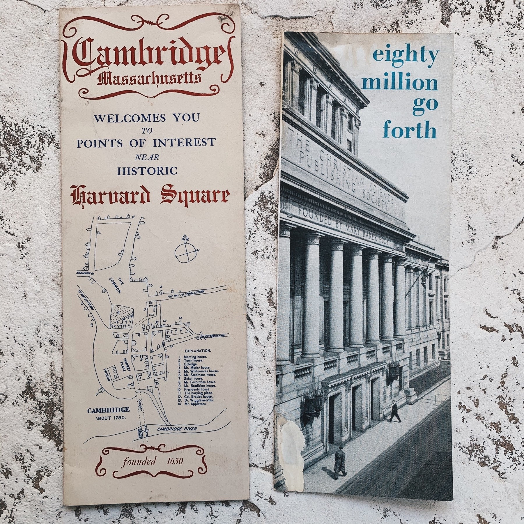 Vintage Massachusetts Maps And Brochures Vintage Maps United Etsy