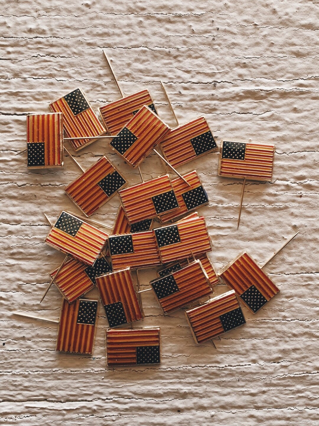 Vintage American Flag Pins (2) Lapel Pin, 4th of July Pin, American Pin ...