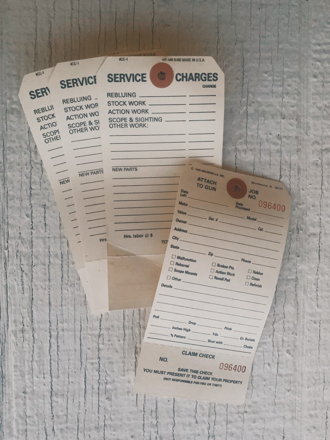 Vintage Service Charge Ticket Tags 3 Vintage Paper Ephemera - Etsy UK