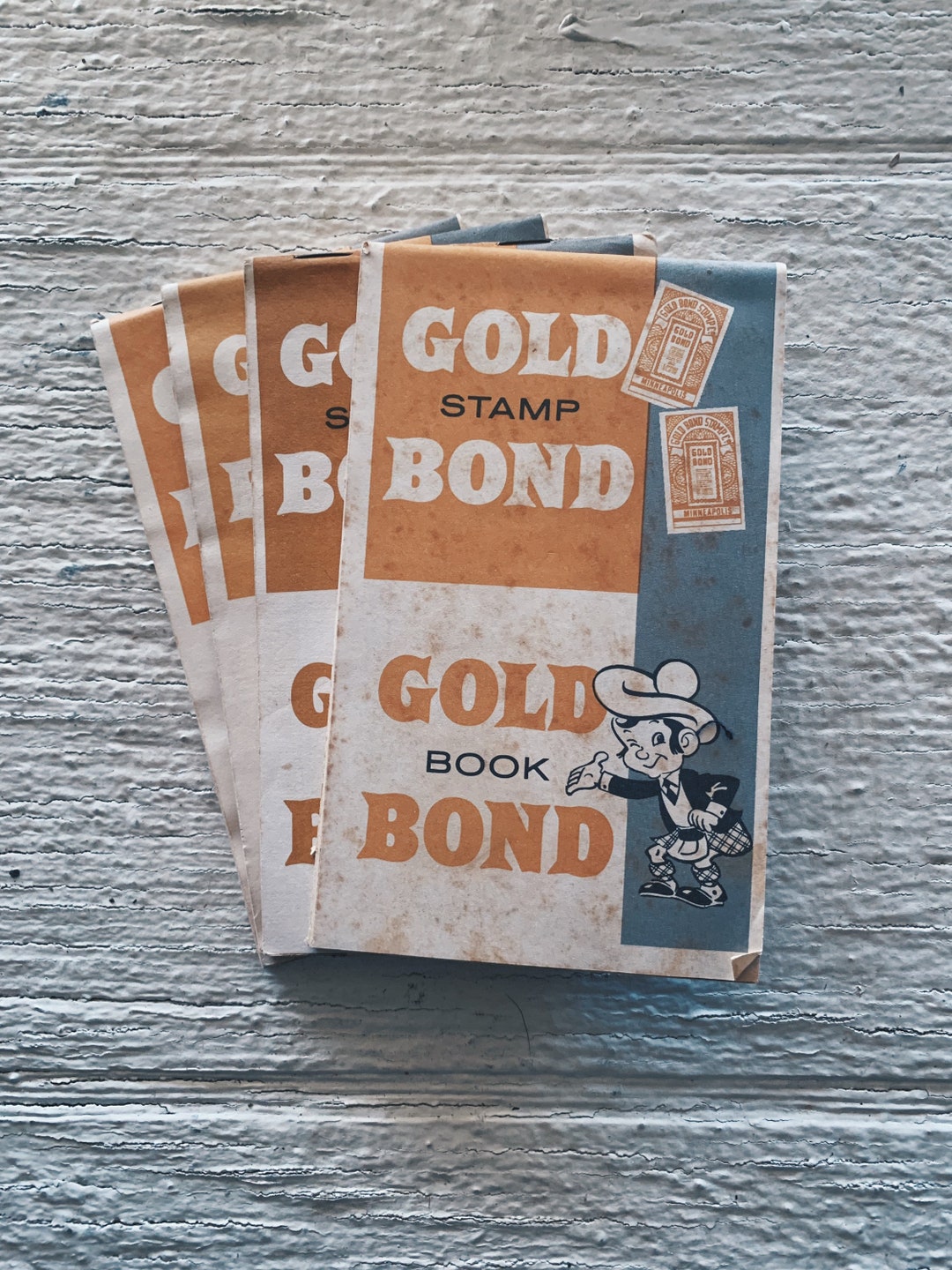 Vintage Gold Bond Stamp Savings Book, Orange Chip Stamps, Brand New ...