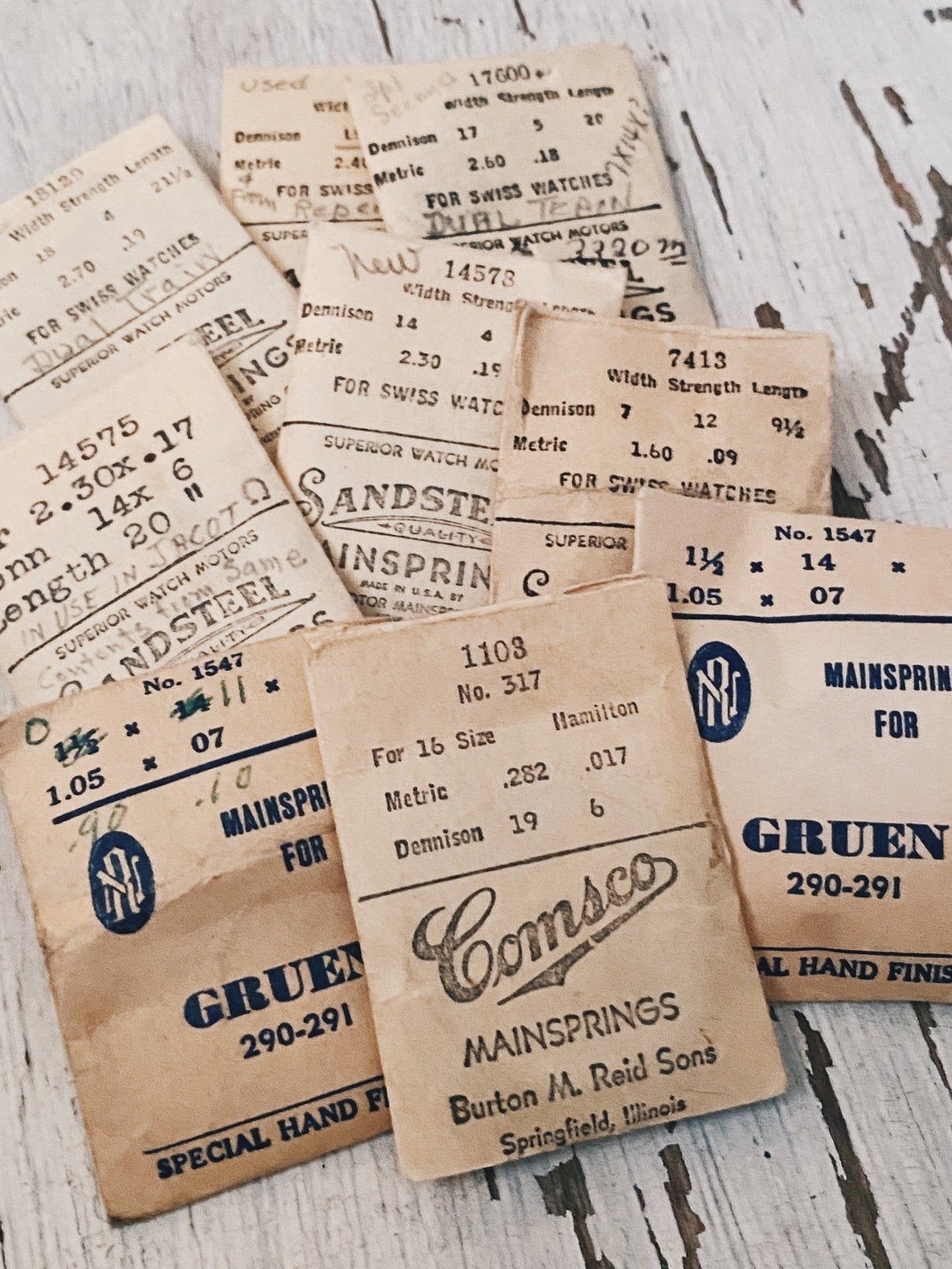 Vintage Watch Parts Sandsteel Mainspring Gruen, Antique Watch Parts ...