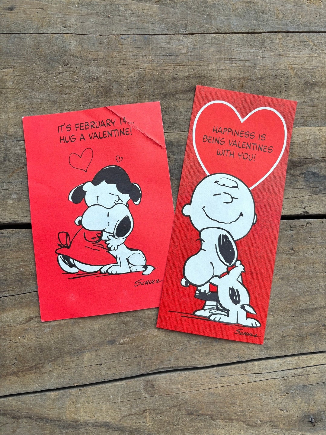 Vintage Snoopy Valentine's Card Ephemera- Vintage Paper Ephemera Lot ...