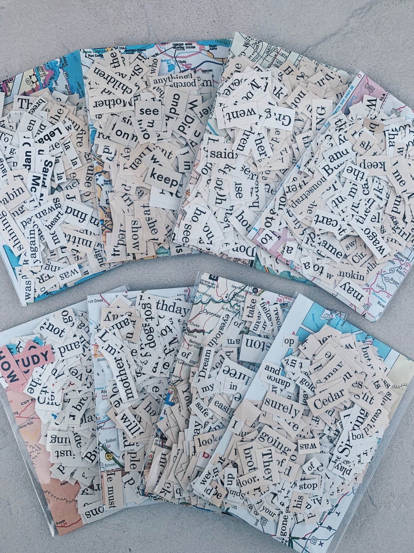 Vintage Paper Word Lot WORDS Vintage Paper Vintage Book - Etsy