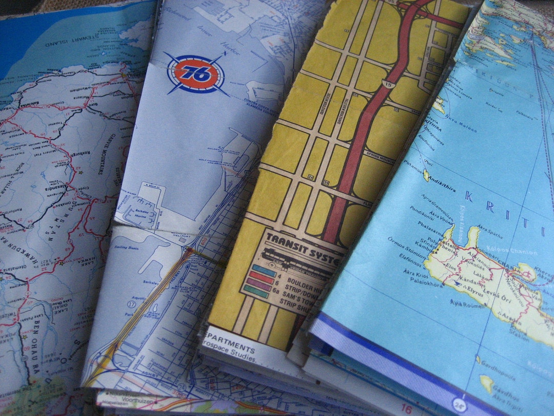 Vintage Map Sheets (20) Lot of Different Style Maps, All Vintage ...