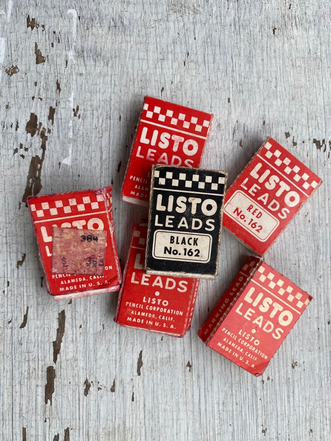 Vintage Listo Leads- Red and Black, Listo Lead Corporation, No. 162 ...