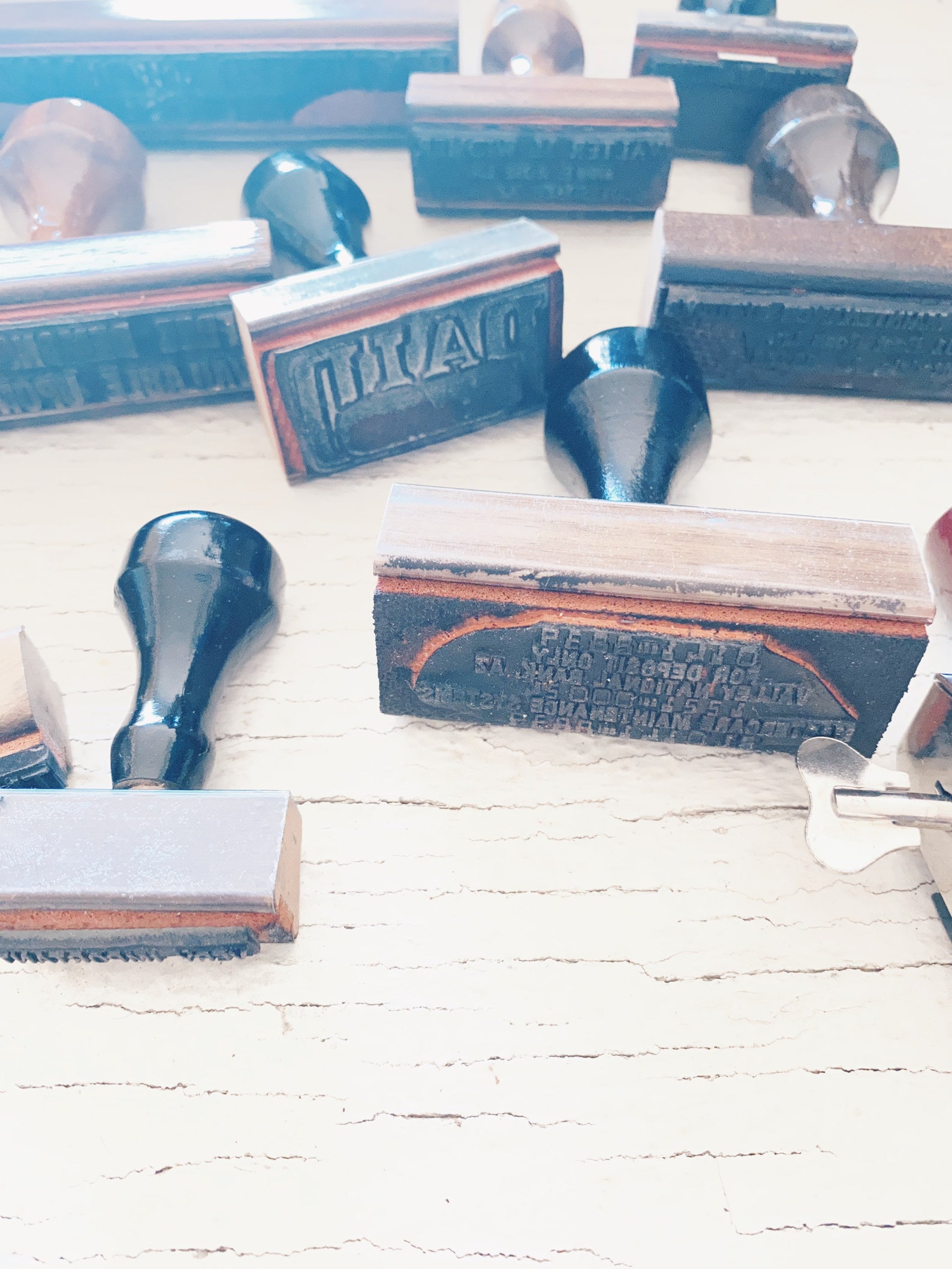 Vintage Stamp, Stamp Pad, Old Desk Stamps, Work Stamps, Paid, Third ...