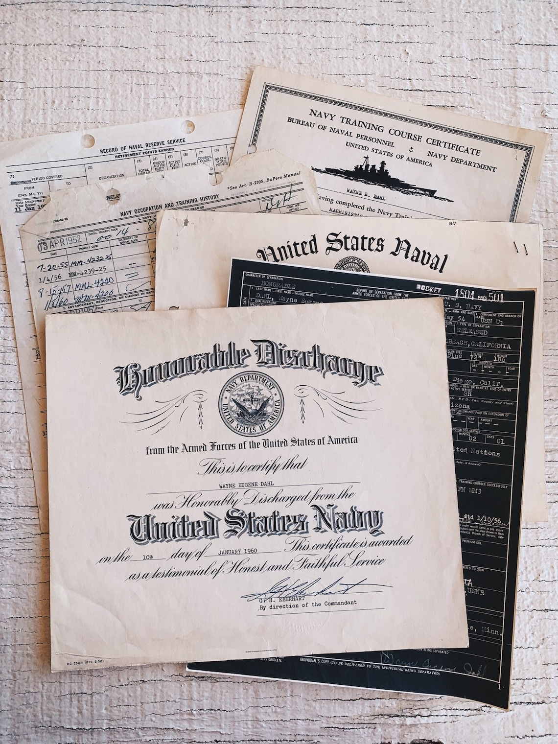 Vintage Military Documents Original Navy Papers Course - Etsy