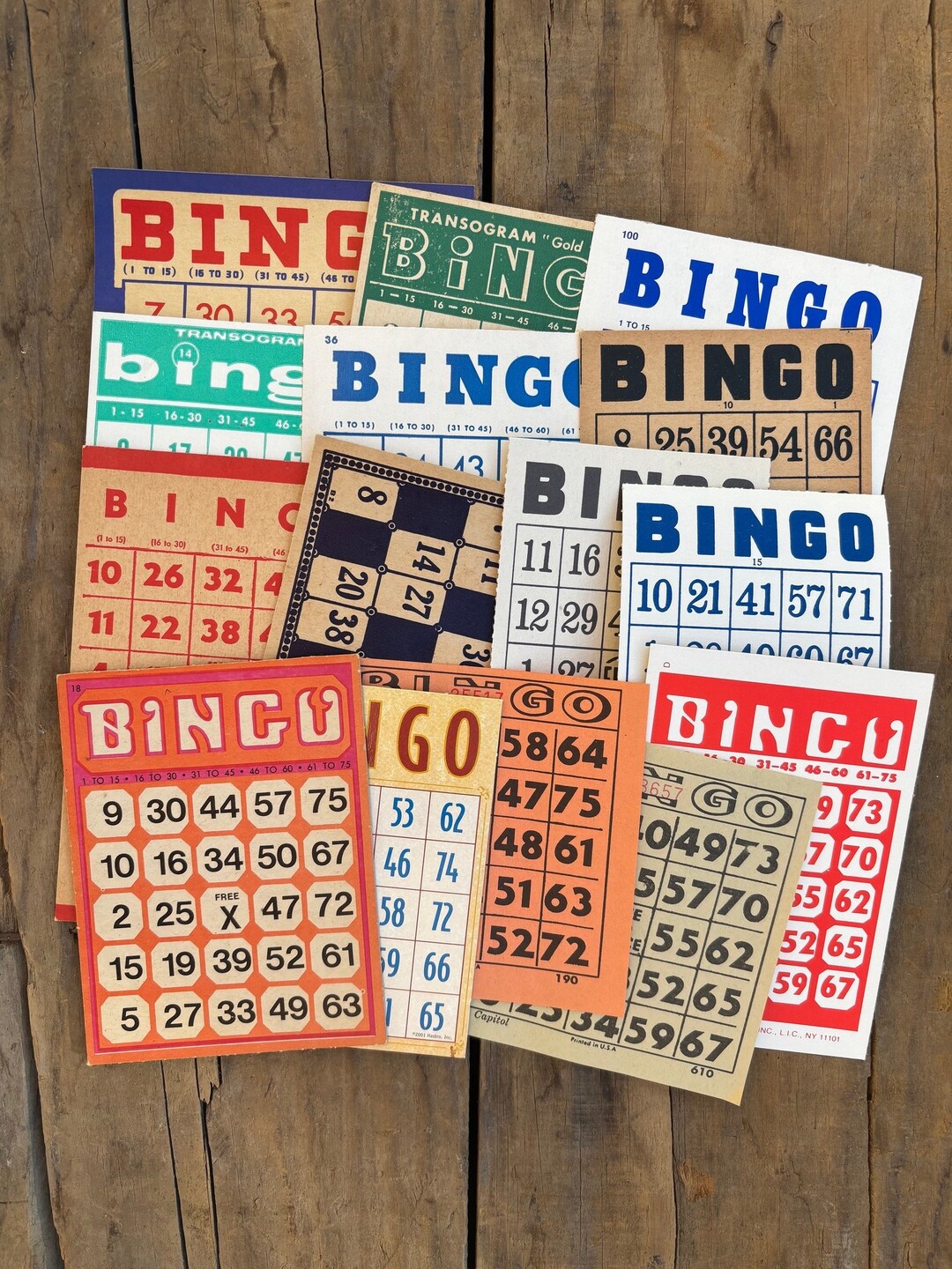 Vintage Bingo Cards Lot- Vintage Paper Ephemera Lot Vintage Game ...