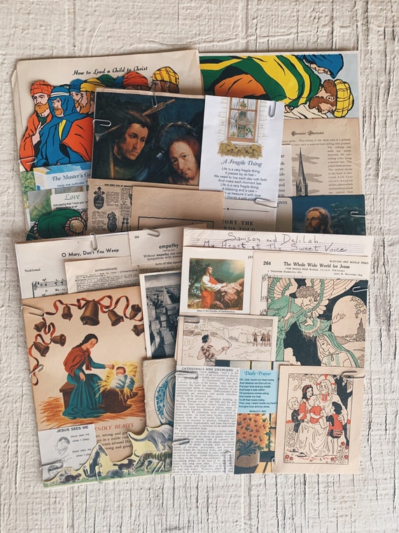 Bible Story Pack Vintage Paper Ephemera Lot Paper Pack Mixed | Etsy