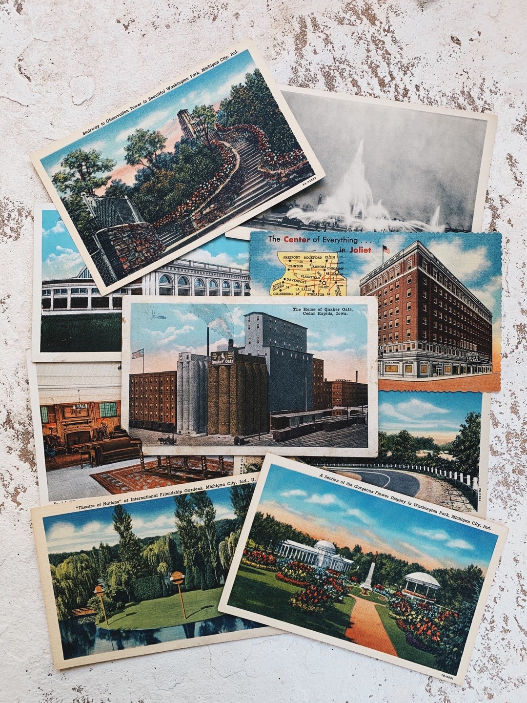 Postales vintage Illinois, Indiana, Iowa State Postcards Travel ...