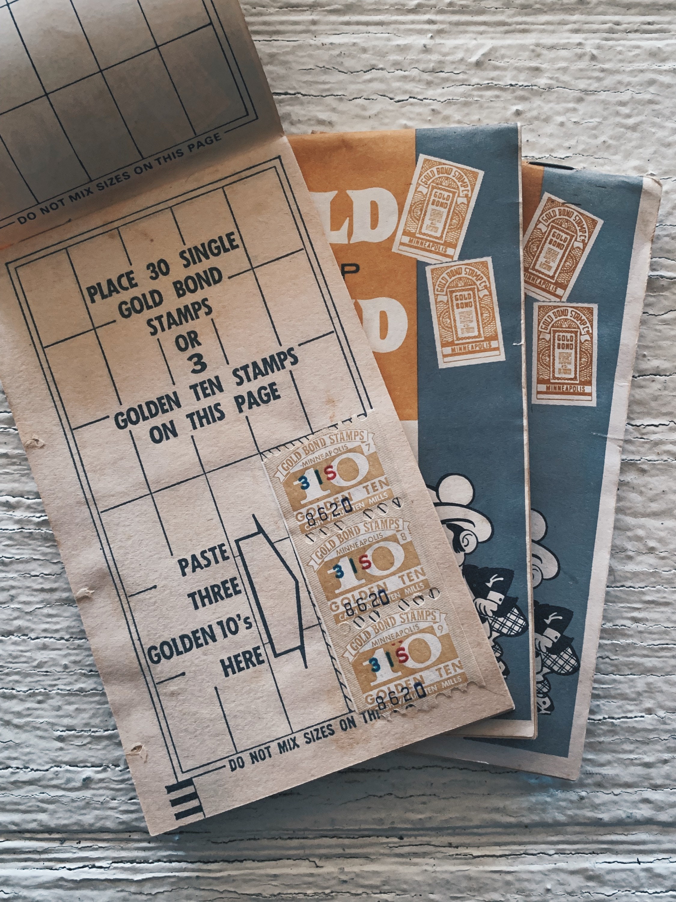 Vintage Gold Bond Stamp Savings Book, Orange Chip Stamps, Brand New ...