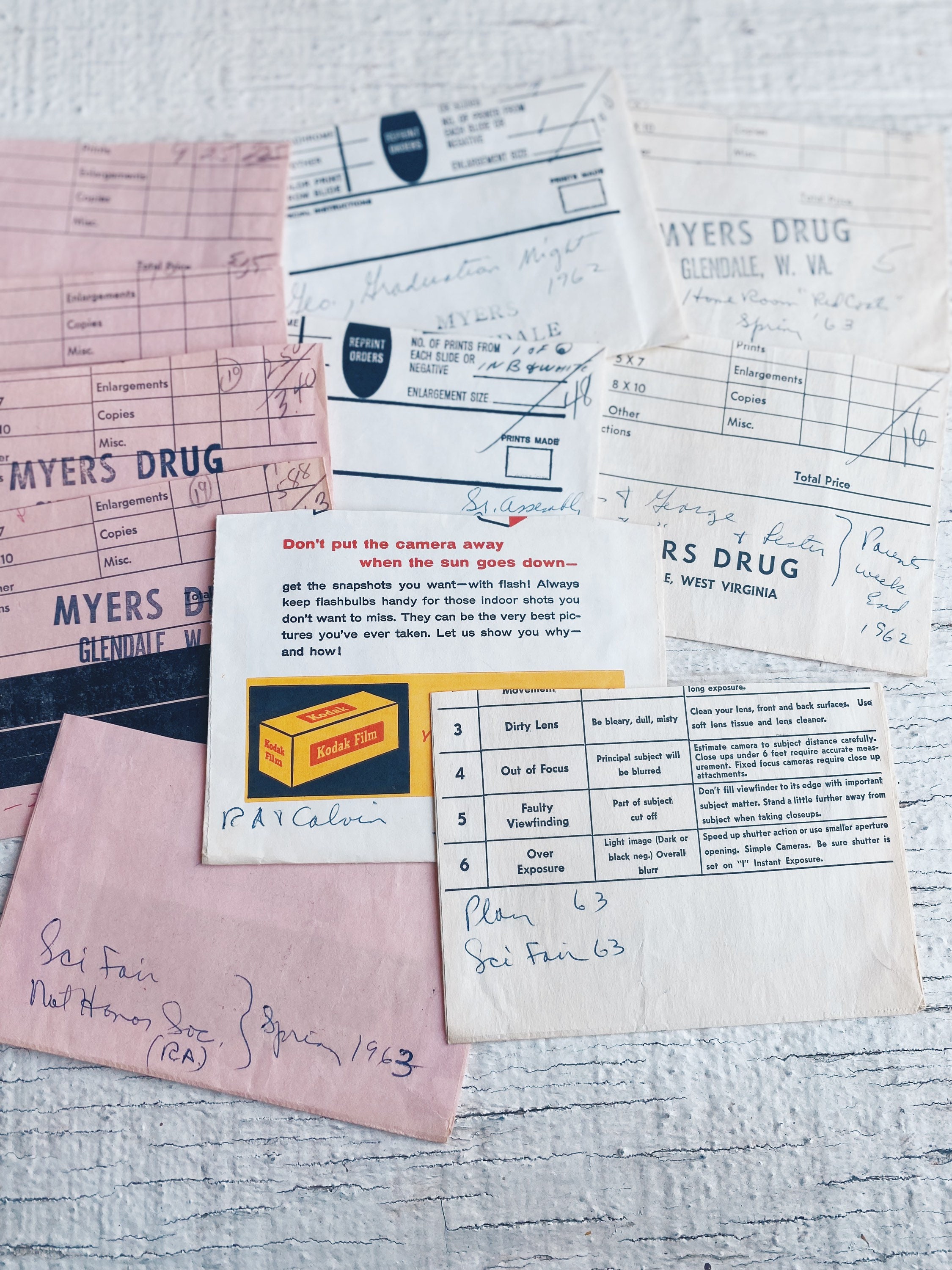 Vintage Half Large Negative Envelope set Vintage Paper Ephemera Lot ...