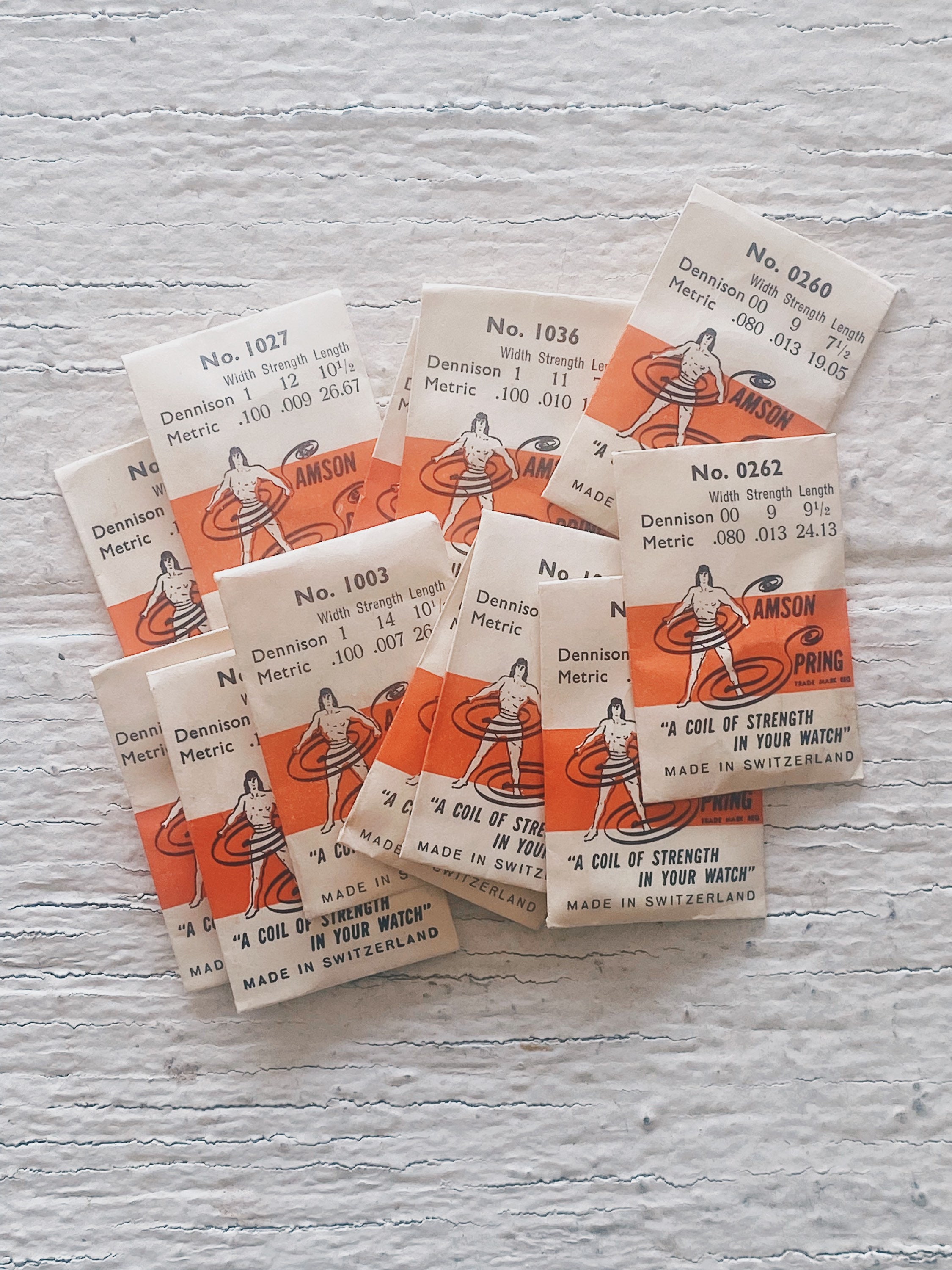 Vintage Watch Parts Samson Springs Mainspring Elgin, Waltham, Hampden ...