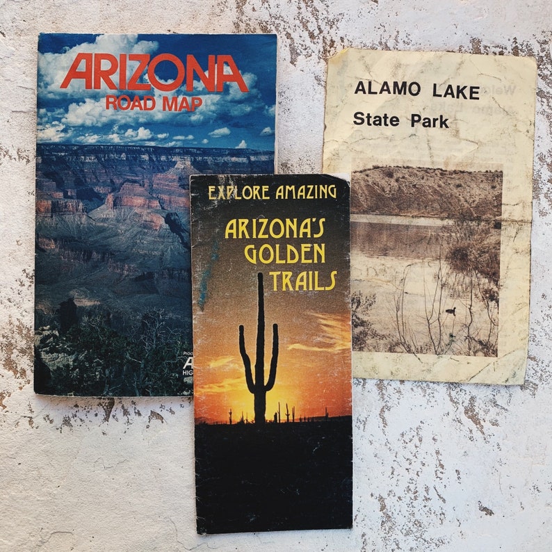Vintage Arizona Maps & Brochures Vintage Maps United States - Etsy