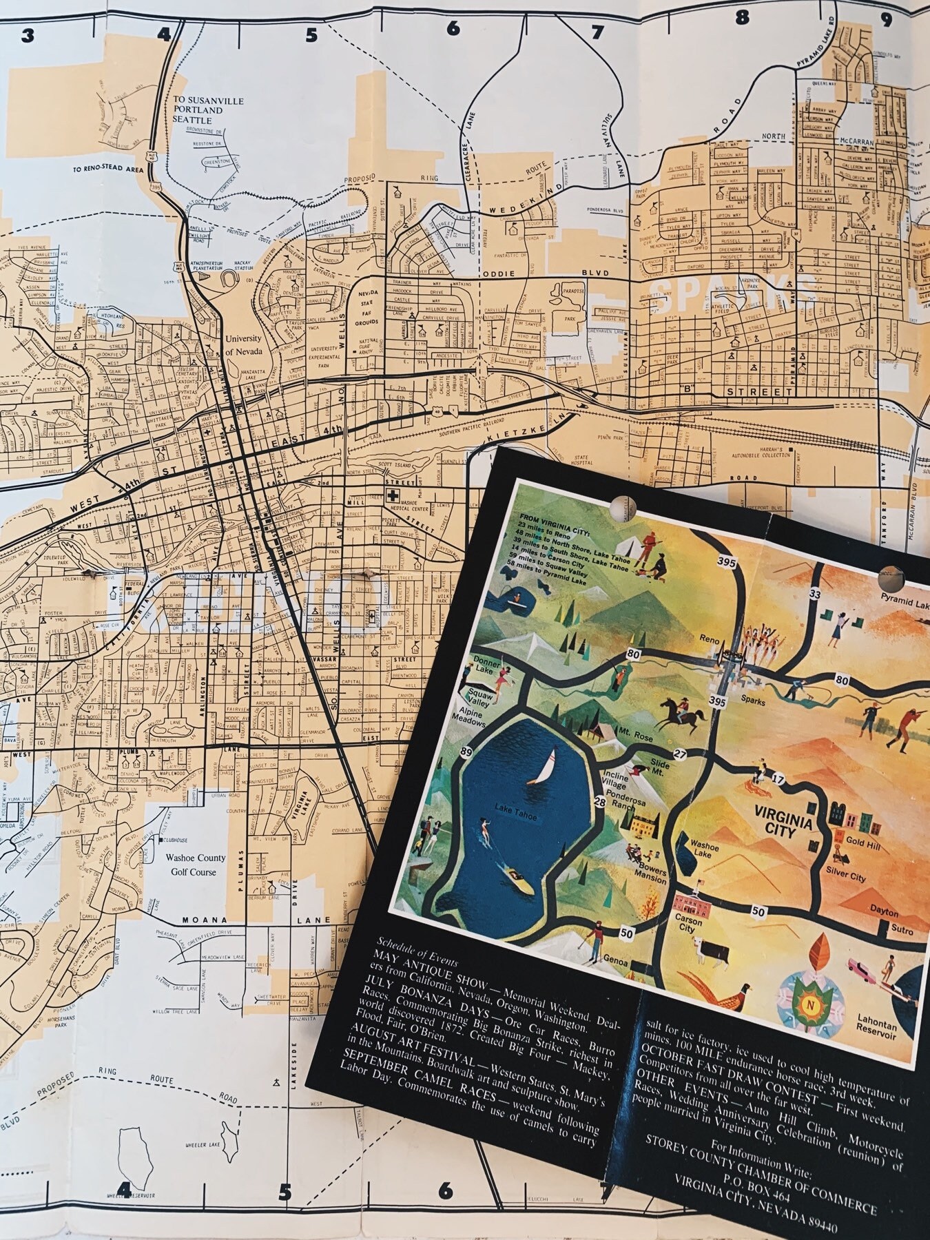 Vintage Nevada Maps & Brochures Vintage Maps, United States, Vintage ...