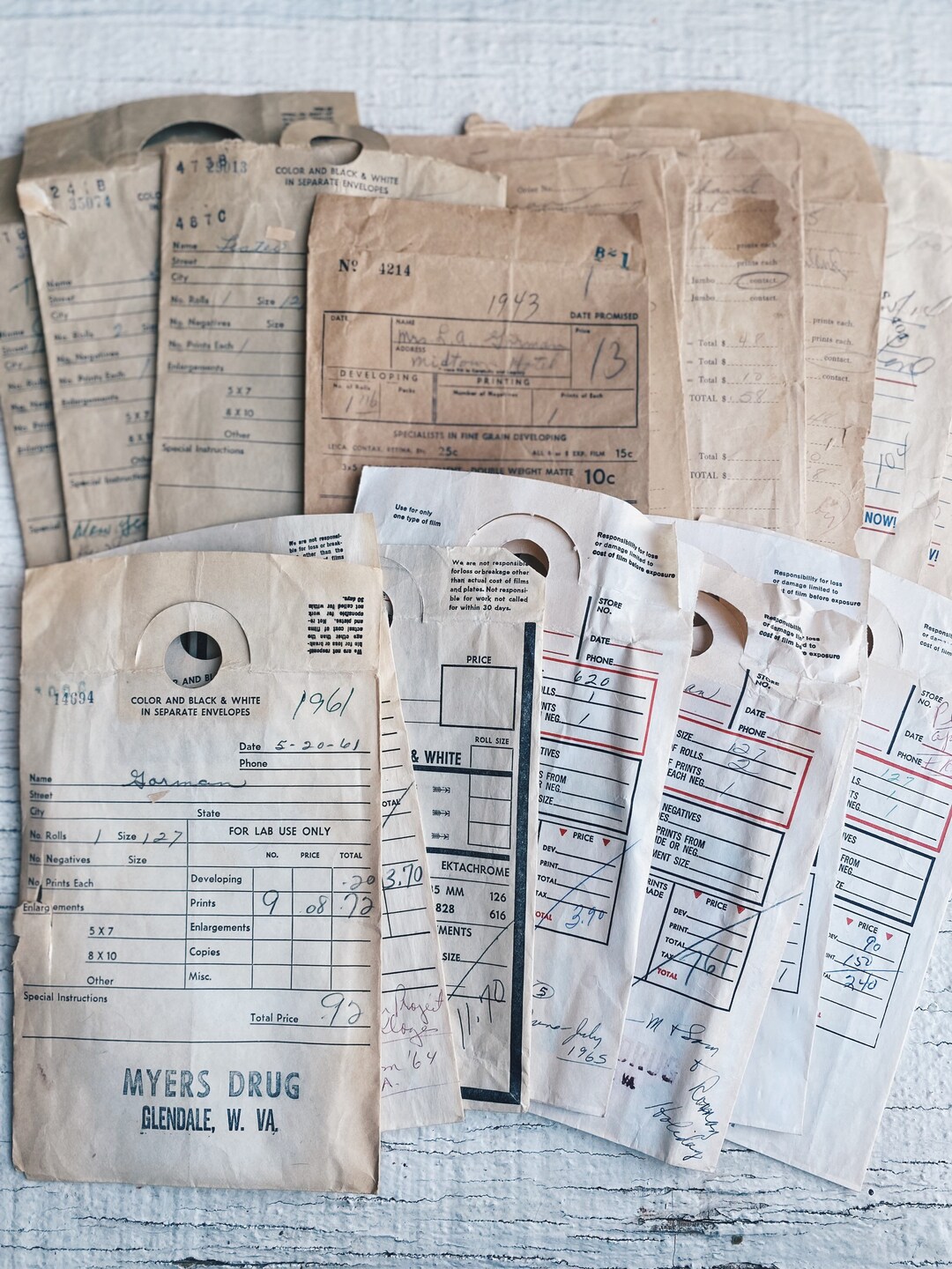 Vintage Large Negative Envelope (1)- Vintage Paper Ephemera Lot Film ...