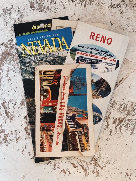 Vintage Nevada Maps & Brochures Vintage Maps United States | Etsy