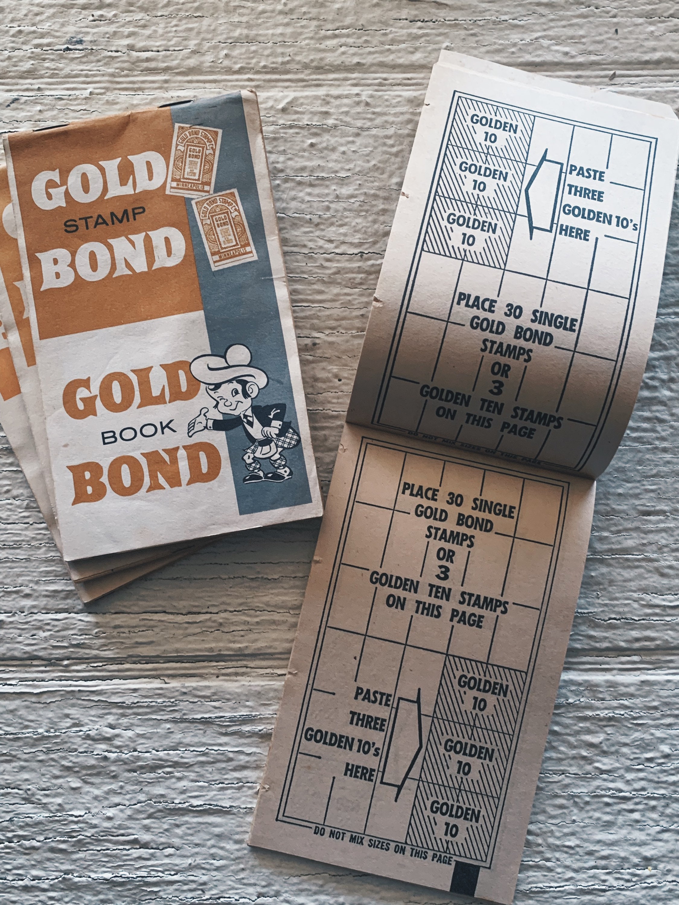 Vintage Gold Bond Stamp Savings Book, Orange Chip Stamps, Brand New ...