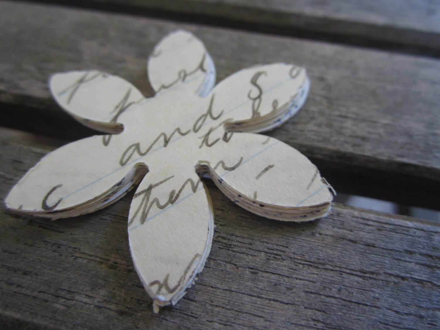 Vintage Letter Flower Die Cuts 20 Handwritten Letter in Cursive Flower ...