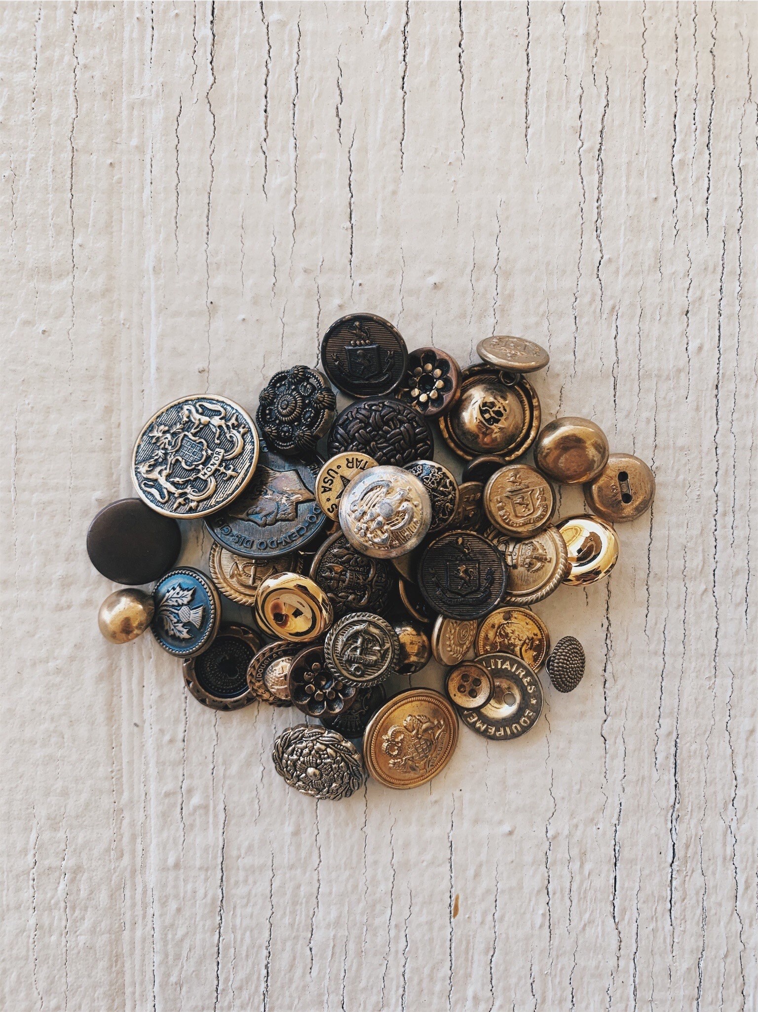 Vintage Gold Buttons Lot | Etsy