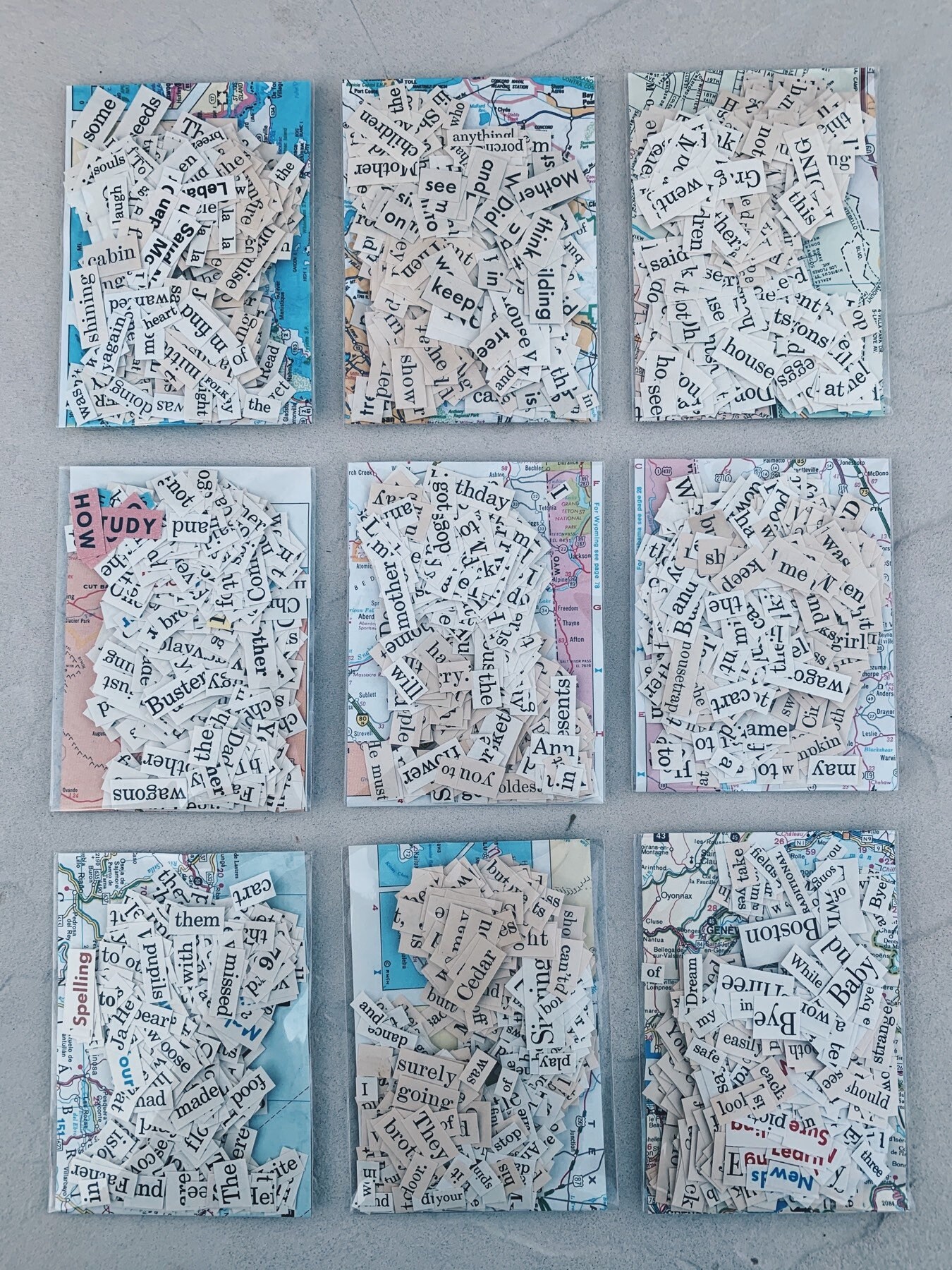 Vintage Paper Word Lot, WORDS, Vintage Paper, Vintage Book Pages ...