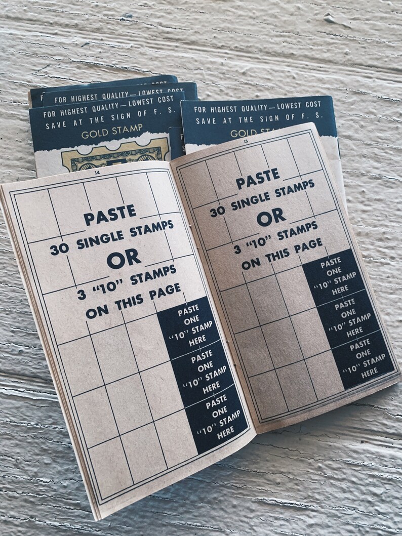 Vintage F.S. Gold Stamp Savings Book, Gold Stamp Premium Company ...