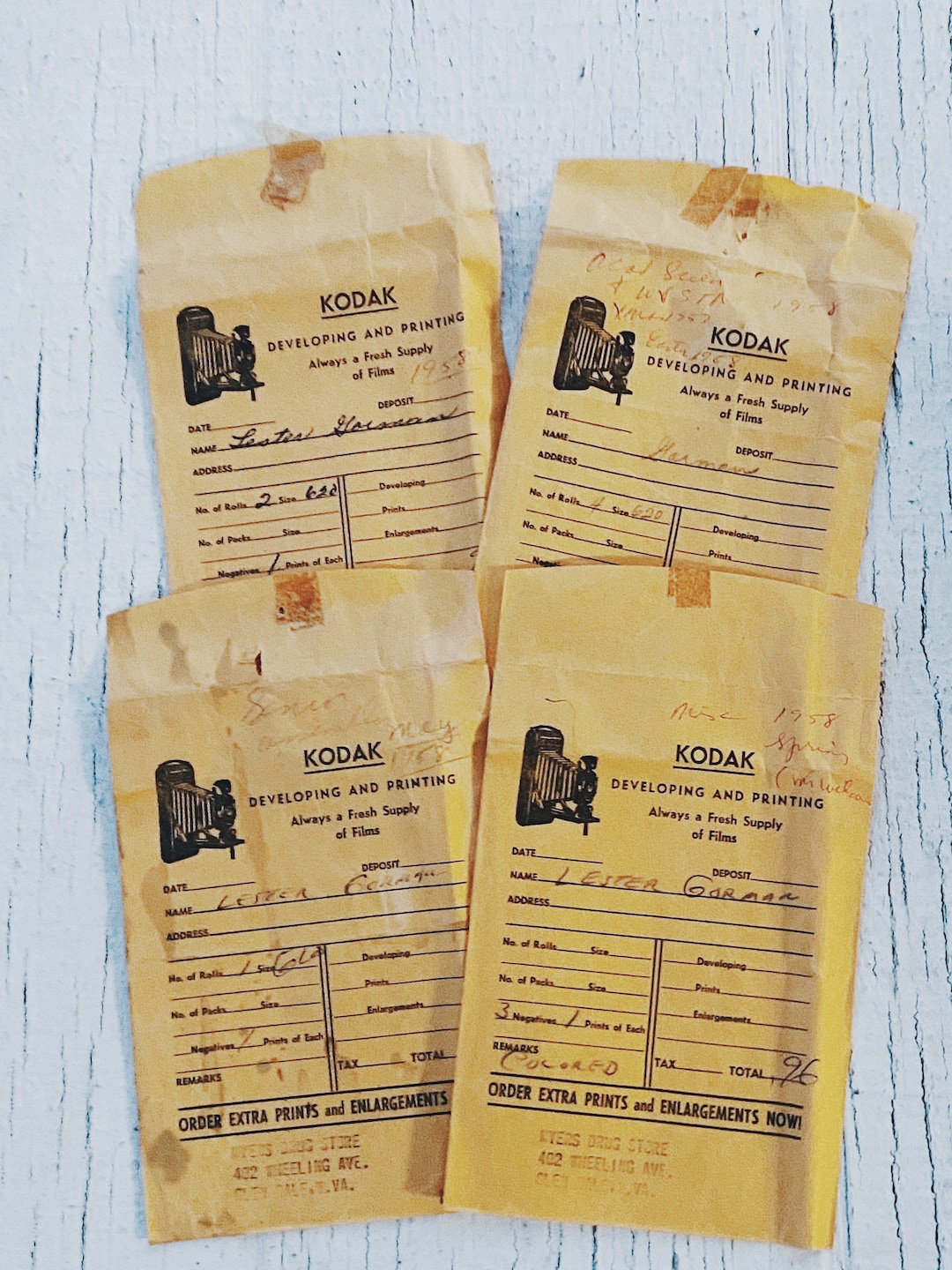 Vintage Kodak Large Envelope 1 Vintage Paper Ephemera Lot Paper Pack ...