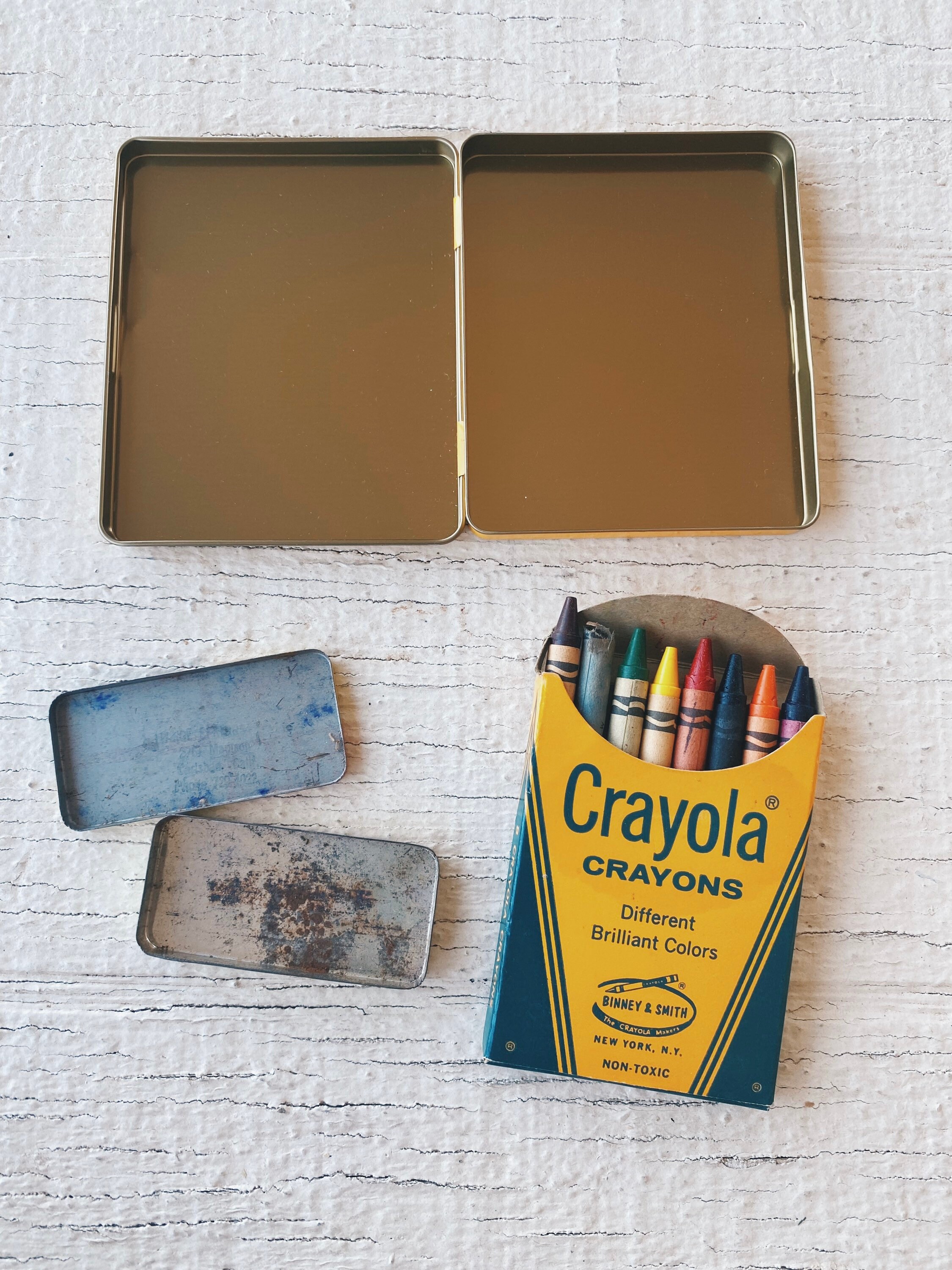 Vintage School Supplies Tin School Crayon Ephemera - Etsy