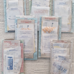 Vintage Receipts (10) Vintage Paper Ephemera Lot Ledger, Vintage ...