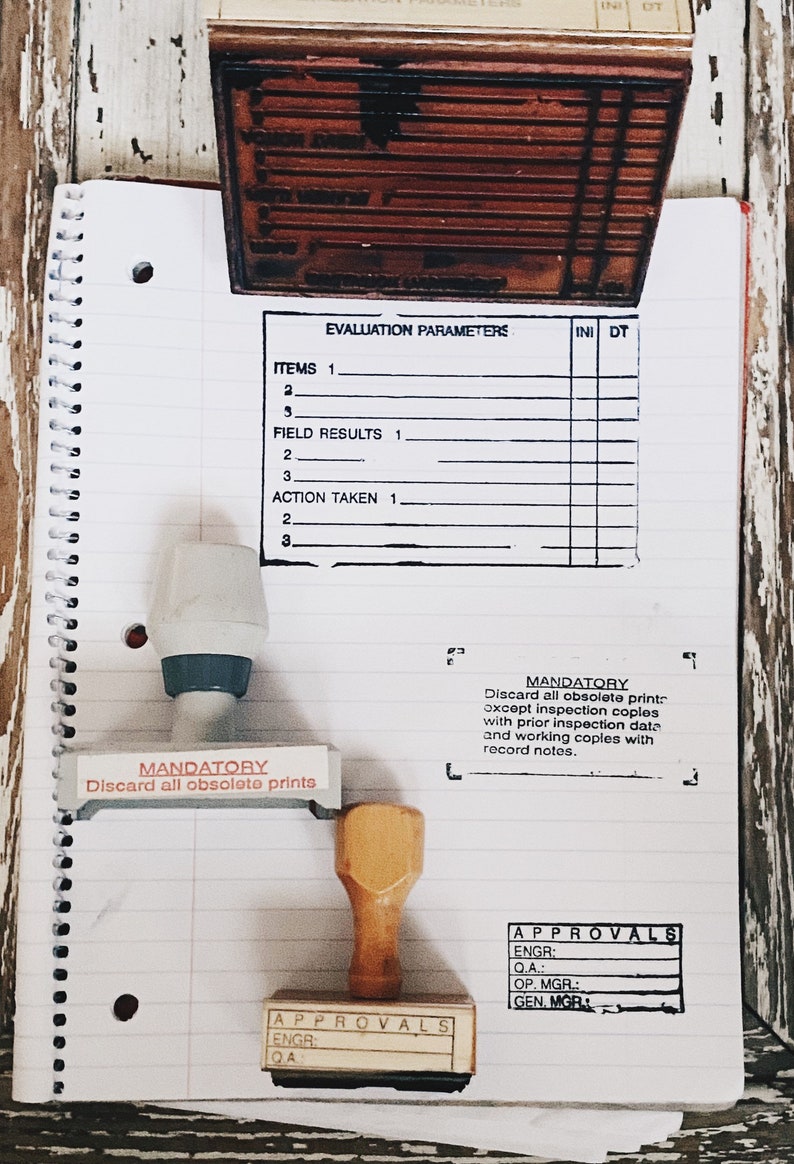 Vintage Stamp, Stamp Pad, Old Desk Stamps, Work Stamps, Evaluation ...