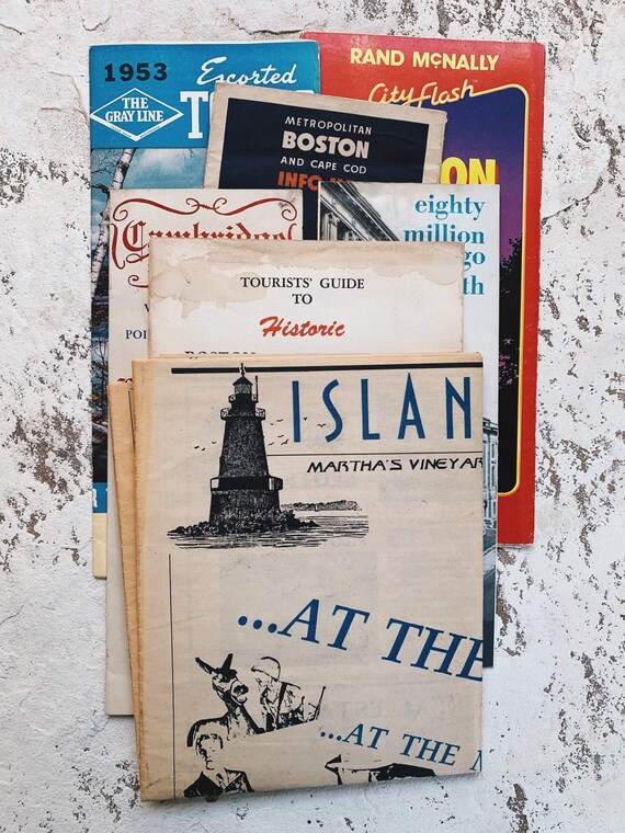 Vintage Massachusetts Maps & Brochures Vintage Maps United | Etsy