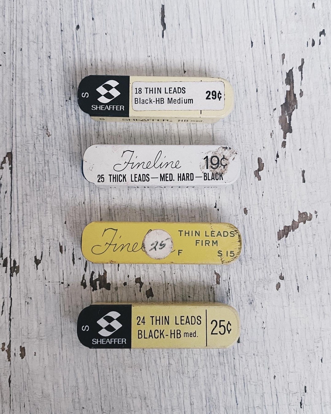 Vintage Tin Lead and Erasers Fineline, Sheaffer Pencil Lead, Lead ...