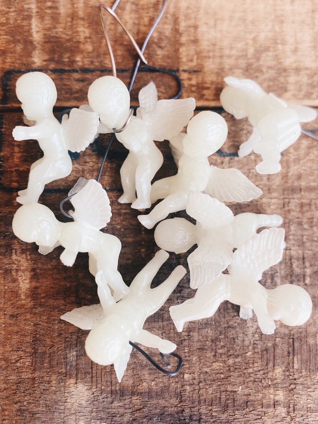 Vintage Plastic Angel Ornaments 8 Tiny Angels, Vintage Angel ...