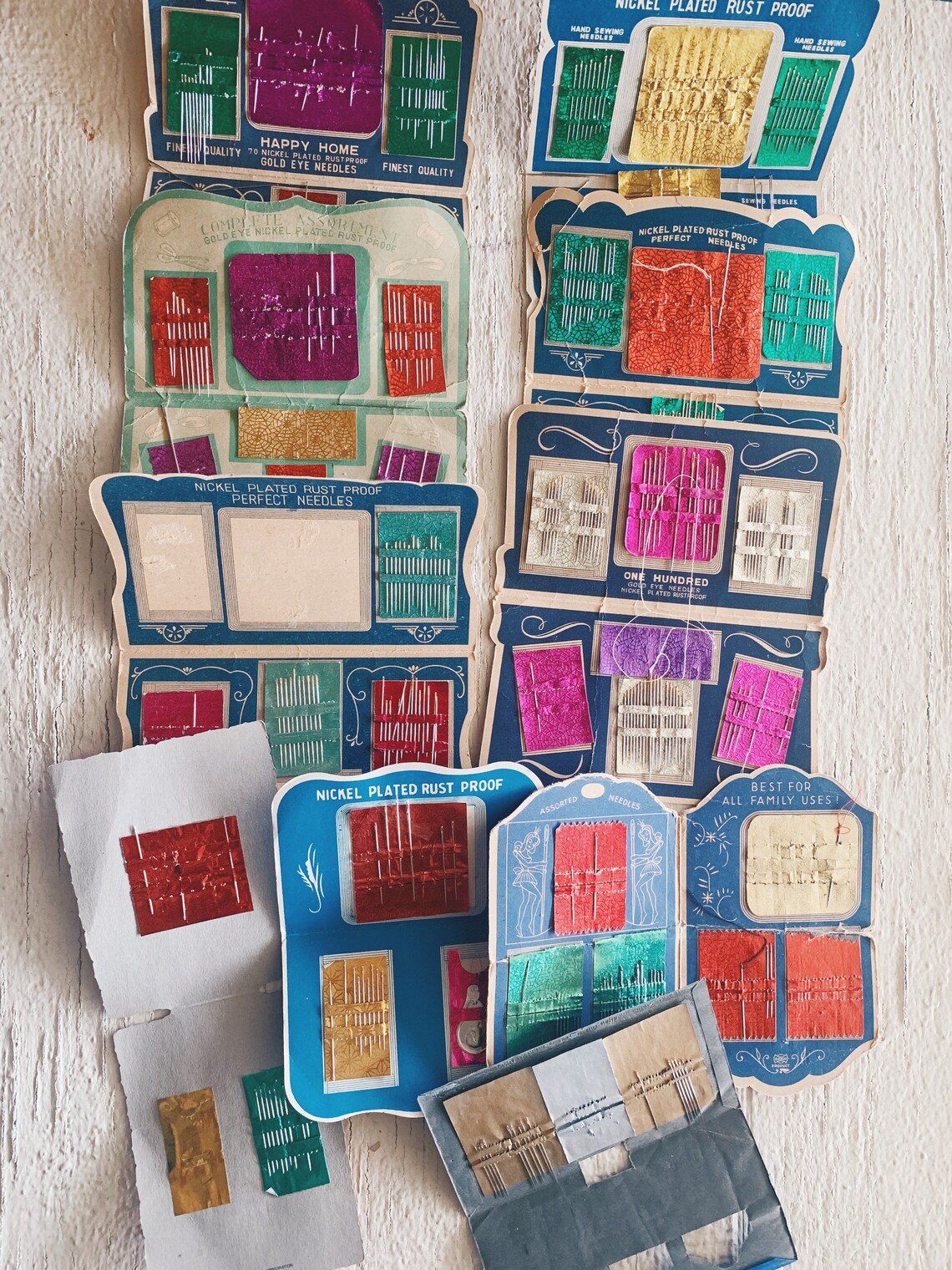 Vintage Sewing Needle Pack Decorative Papers Decorative - Etsy