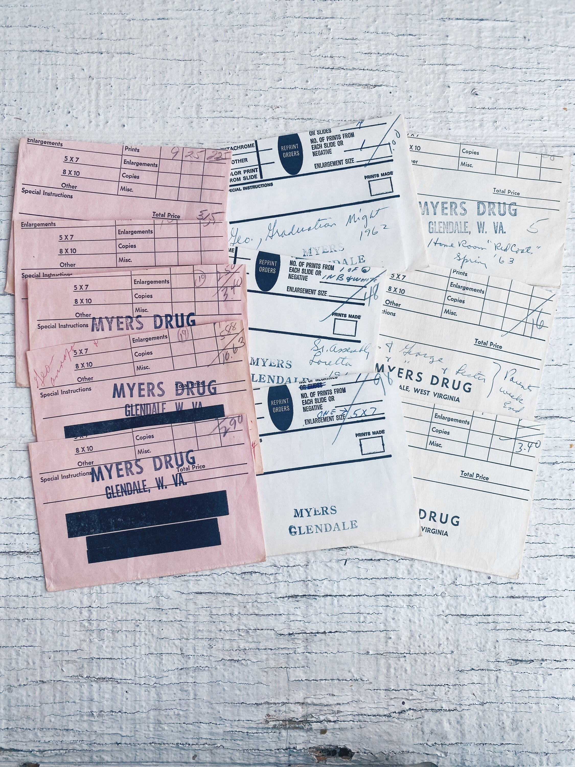 Vintage Half Large Negative Envelope set Vintage Paper Ephemera Lot ...