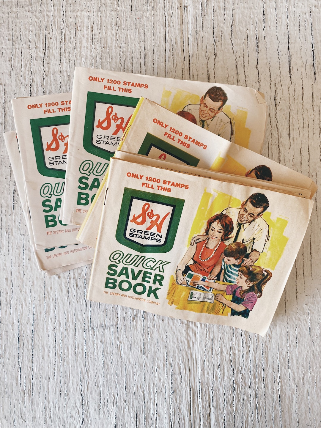 Vintage S and H Green Stamps Quick Saver Book, Green Stamps, Used, Full ...