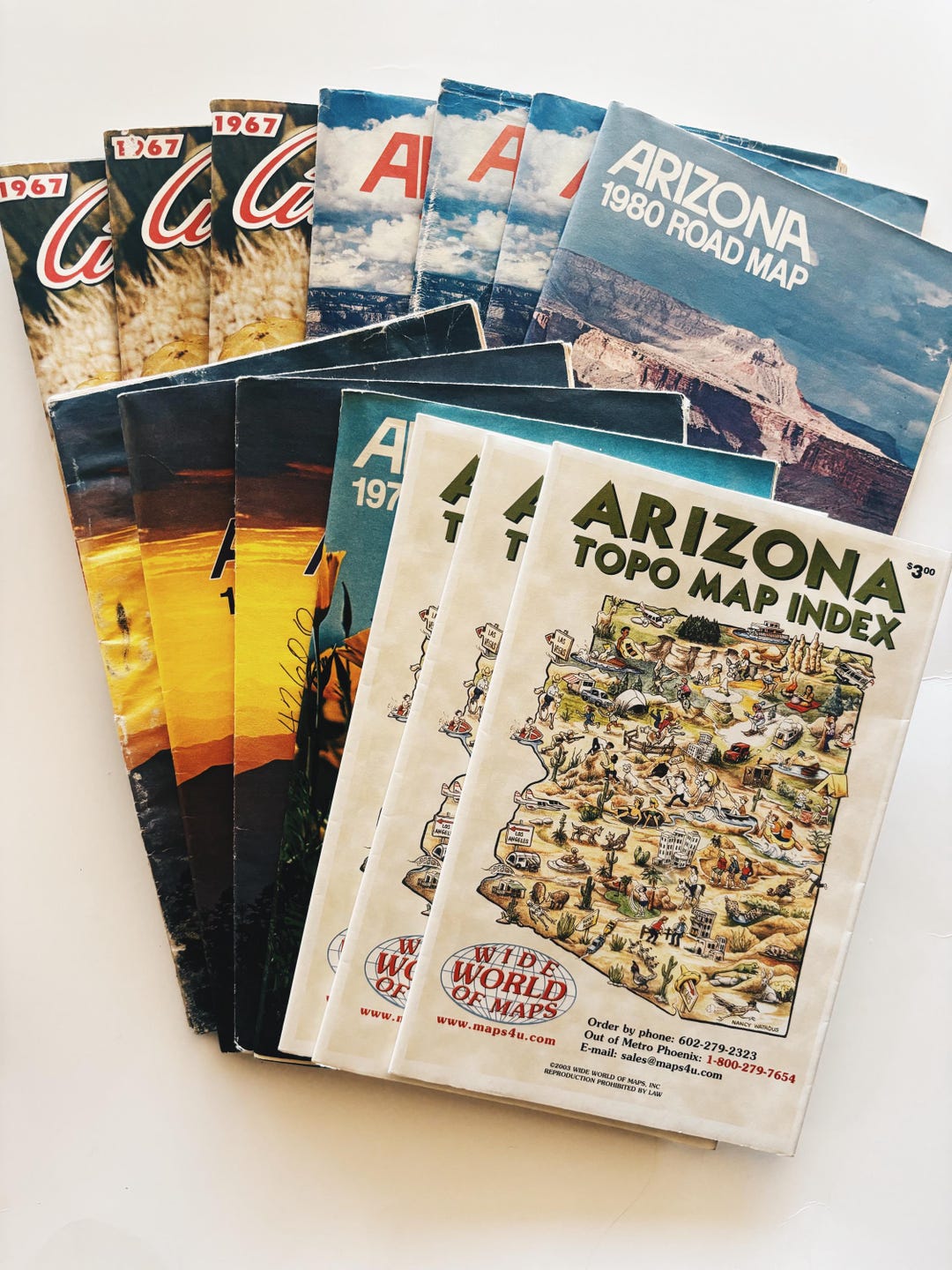 Vintage Arizona Map- Vintage Maps, United States, Vintage Brochure ...